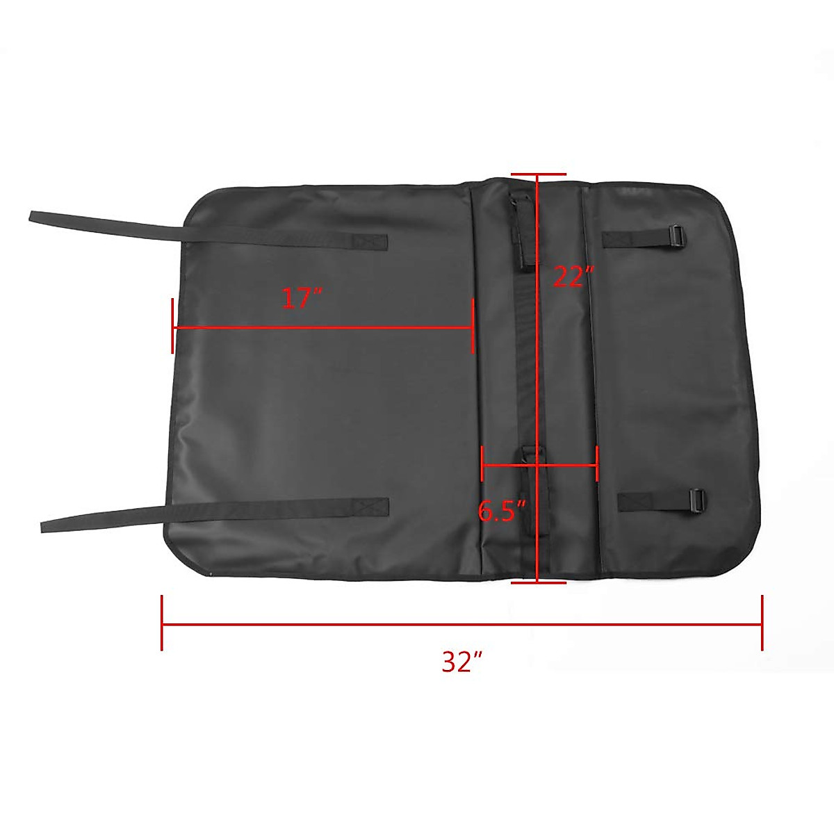 IKON MOTORSPORTS, 22" Pickup Tailgate Pad Compatible With Most Trucks, Black PVC Truck Tailgate Protector Cover Mat w/ 2 Bike Racks