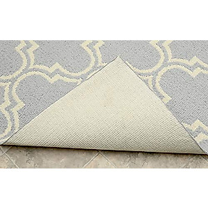 Garland Rug Silhouette Area Rug, 5 by 7-Feet, Silver/Ivory