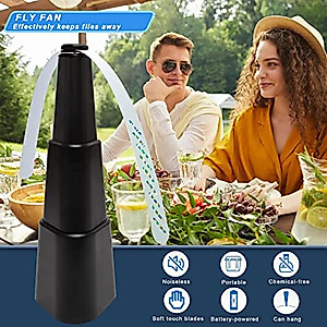 SUNPRO Fly Fans for Tables,2Packs Portable Table Fly Fan for Outdoor Indoor,Automatic Picnic Fan for Home Restaurant Barbecue Party