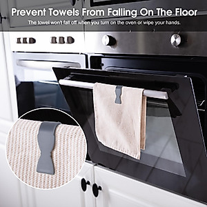Towel Clips for Kitchen (4 Pack) Keeps Towel from Falling，Stove Towel Clip，Dishwasher Towel Clip，Stove Towel Clip，Oven Towel Clip，Refrigerator Towel Clip，No More Towels on The Floor