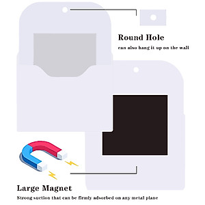 Magnetic File Holder, 2 Pack Magnetic Paper Holder for Refrigerator, File Cabinets and Fridge, Magnetic Pocket Wall Hanging File Organizer, Magnetic File Folder Case for Mail Letter Notebook Planners