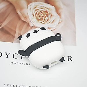 KaKuLan AirPods 3 Case Cover with Keychain, Durable Silicone Cute Cartoon Animal Character Case Cover Compatible with Airpods 3