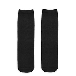 UTTPLL Knee High Socks Toddlers Baby Uniform Long Stockings Unisex Girl Boy Kids Cotton Casual Dress Tube Cute Sock Tights Black 12-36 Months