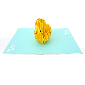PopLife Yellow Rubber Ducky 3D Pop Up Card for All Occasions - Mother's Day Card, Duck Birthday Pop Up, Baby Shower, Get Well Soon - for Mother, for Daughter, for Wife, for Granddaughter
