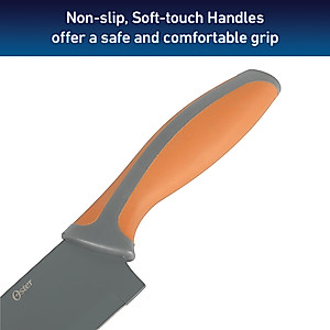 Oster Ronnan 12 Piece Knife Set, 6 Assorted Color Knives w/Nonstick Blades and 6 Sheaths