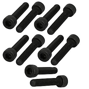 uxcell 10pcs M5x25mm 12.9 Grade Hex Socket Cap Left Hand Thread Screw Bolt Black