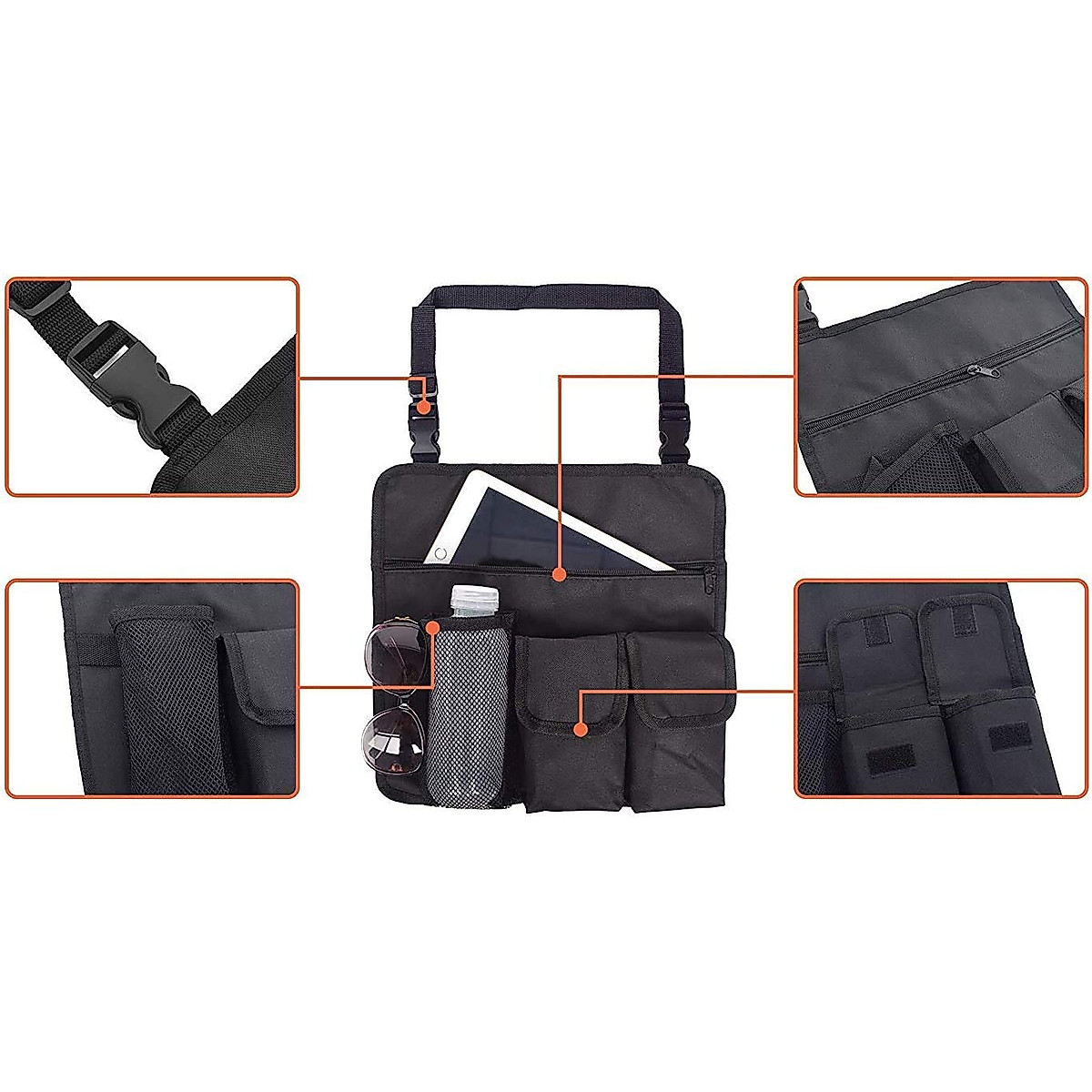 Beach Chair Armrest Bag Outdoor Chairs Hanging Storage Pouch Handy Pocket Chair Organizer Carry Bag Arm Chair Caddy Folding Walker Bag Tote Bag Shoulder Side Bag for Camping Beaching Outdoor Leisure