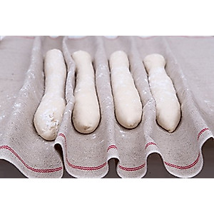 Saint Germain Bakery Premium Professional Bakers Extra Large Couche 35"x26" from France - Heavy Duty Proofing Cloth 100% Natural Flax Linen