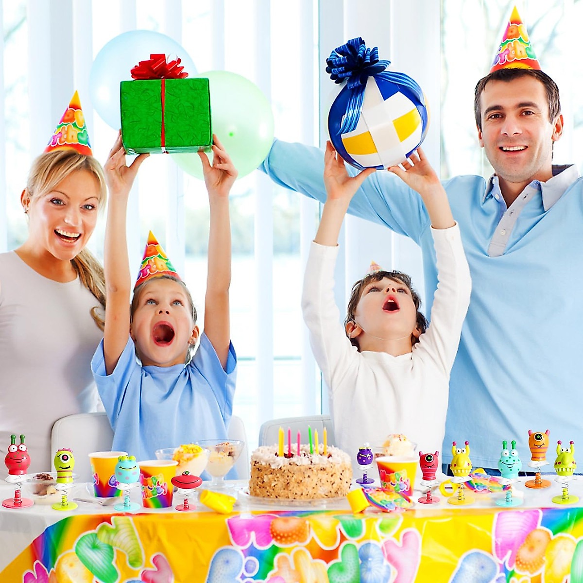 Eerrhhaq 30 PCS Spring Launchers Toys,Big Eye Monster Jumping Popper Toy,Pop Up Bouncy Spring Toys for Kids,Pinata Toys,Goodie Bags,Classroom Prizes