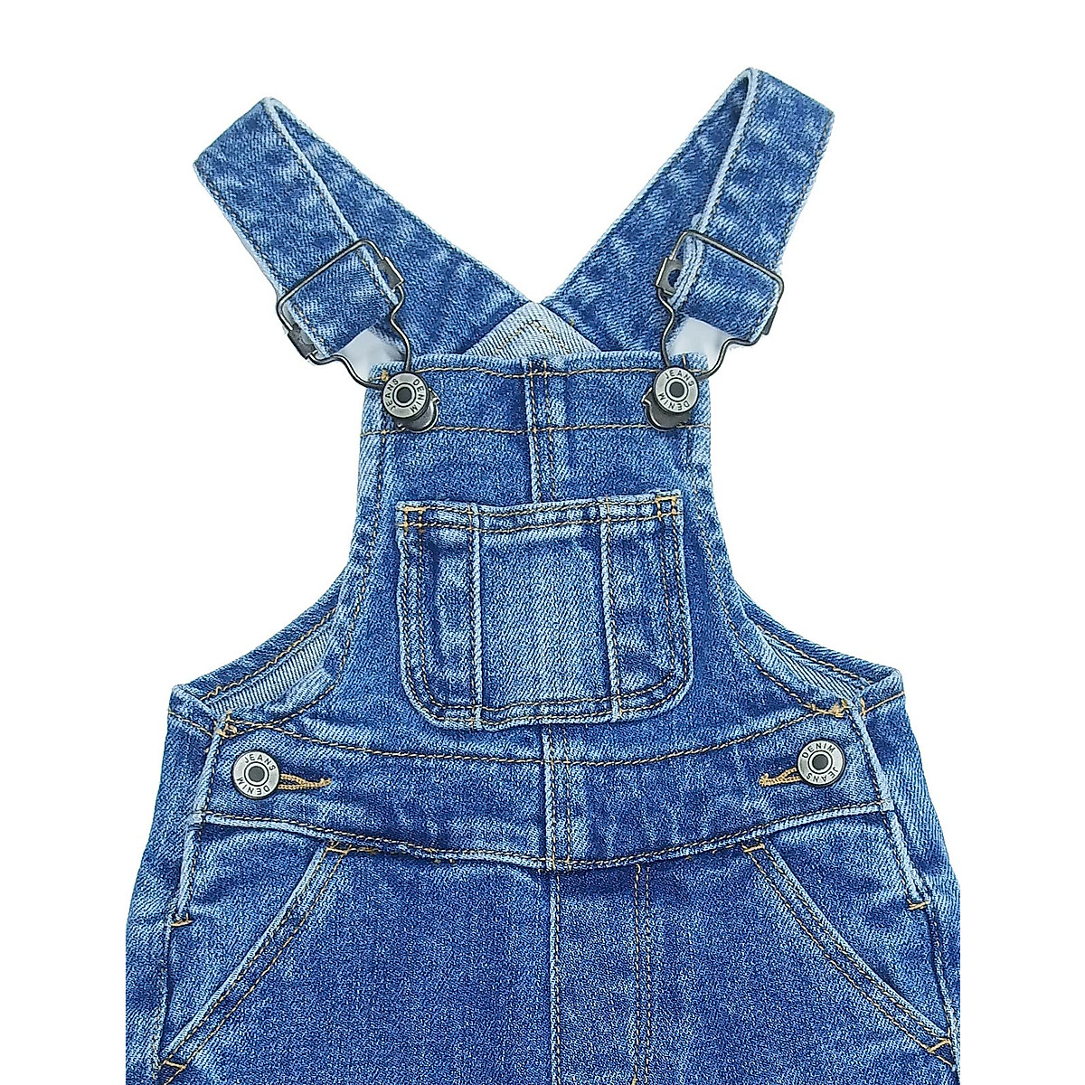 KIDSCOOL SPACE Denim Overalls,Baby Little Big Kids Hammer Loop on Jeans Dungarees Pants,Light Blue,12-18 Months