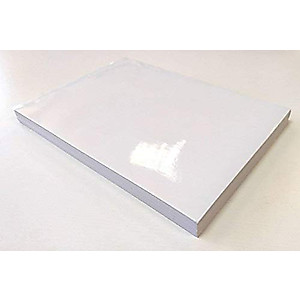 Printable Vinyl Sticker Paper Translucent Waterproof 8.5 x 11 Standard Letter Size Quickly and Holds Ink Beautifully（16 pcs）