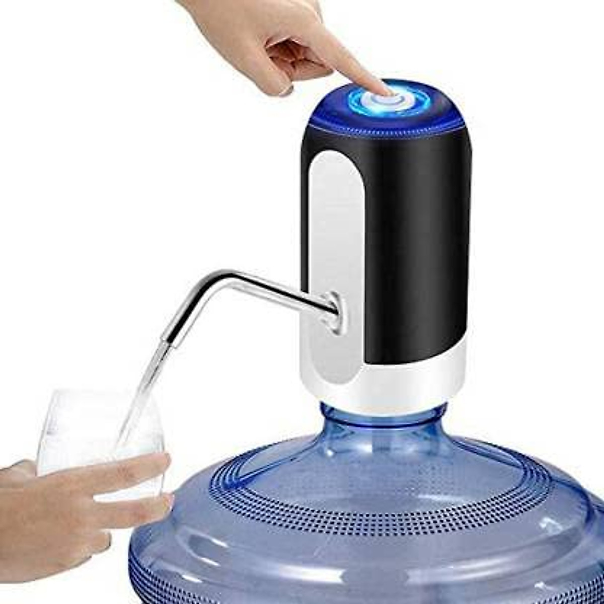 2020 Water Bottle Pump, USB Charging Automatic Drinking Water Pump for Universal 2-5 Gallon Jugs, Portable Electric Water Dispenser for Home Kitchen Office Camping