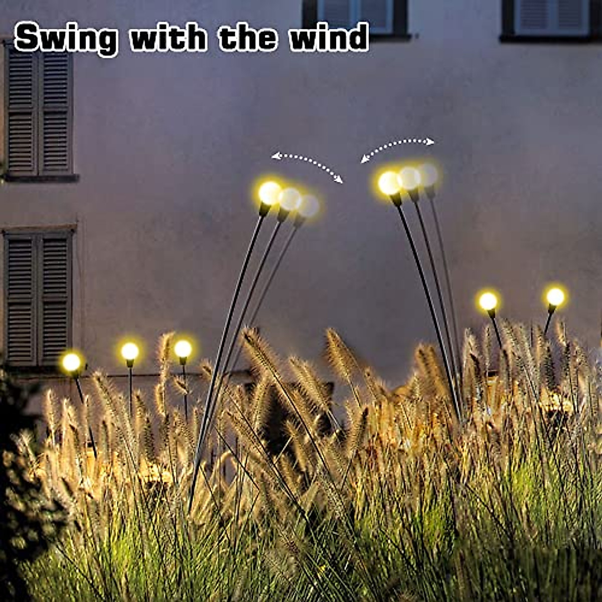 Arily Solar Powered Firefly Lights Outdoor 10 Pack Solar Firefly Lights Outdoor Waterproof , Firefly Solar Garden Lights Outdoor Starburst Swaying Lights for Yard Patio Pathway Decoration