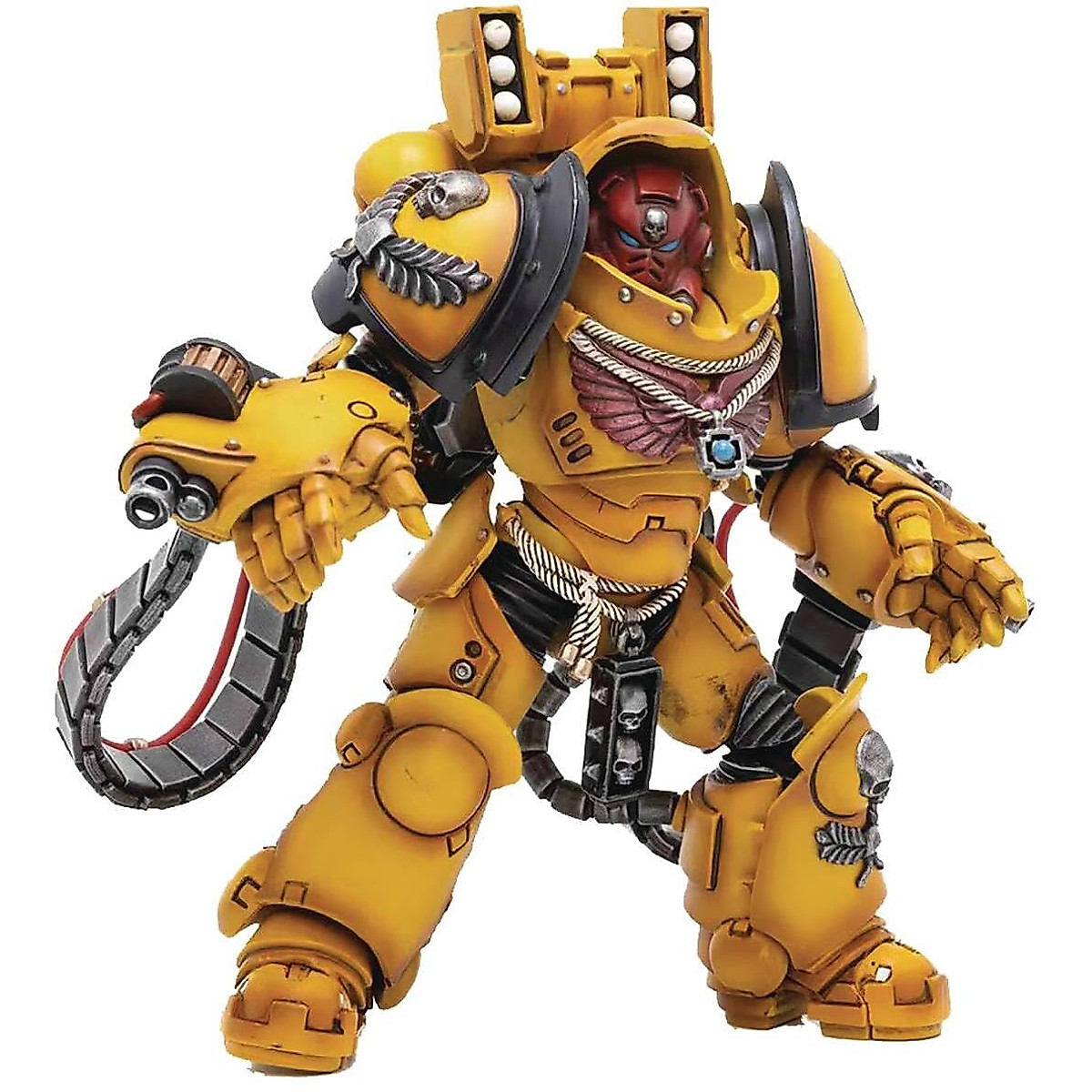 HUAXI DARK SOURCE(HAINAN)TECH JOYTOY 40K Imperial Fists INTERCSSRS Brother LYCIAS 1/18 FIG, Multicolor