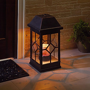 Smart Solar 3938KR1 San Felipe Solar Lantern, Battery Powered, Bronze