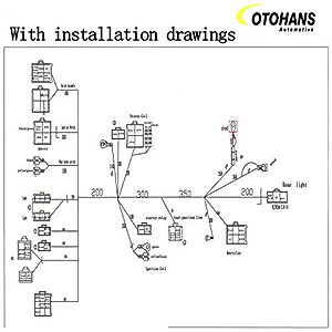 OTOHANS AUTOMOTIVE Complete Wiring Harness kit Electrics Wire Loom Assembly with Full Copper Wire for GY6 4-Stroke Four Wheelers Engine Type 125cc 150cc Pit Bike Scooter ATV