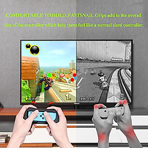 FASTSNAIL 4 Pack Grips Kit Compatible with Nintendo Switch for Joy Con, Wear-Resistant Grip Controller for Joy con & OLED Model with 12 Thumb Grip