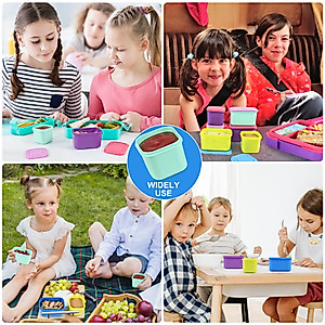 Caperci Small Snack Containers with Lids 6 Pack - 5oz/150ml Leakproof Stackable Small Food Storage Containers for School Lunch, Work, Travel, BPA-Free