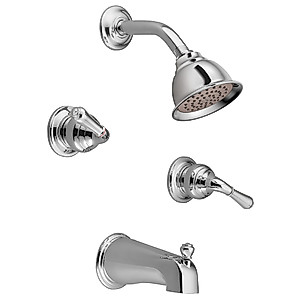 Moen 97372 Monticello Large Lever Hot and Cold Shower Handle Insert, Chrome (2-Pack)