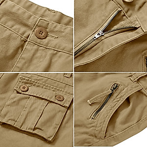 Raroauf Women's Hiking Cargo Shorts Size 27 Golf Active Shorts Outdoor Summer Shorts with Multi-Pocket Khaki