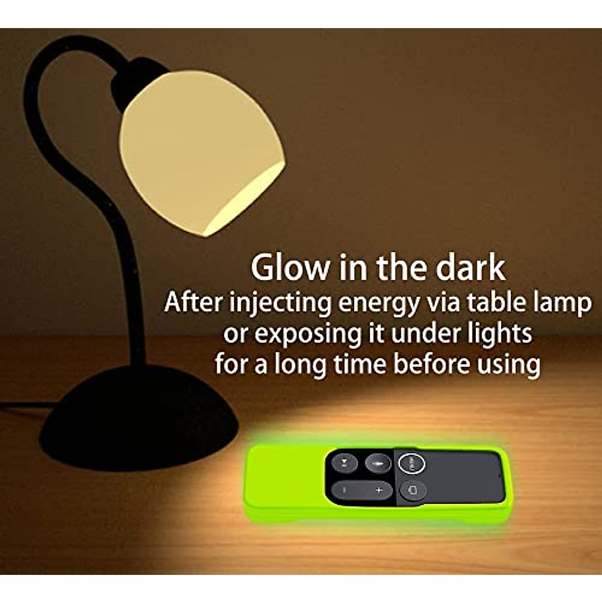 2 Pack Case Glow in The Dark Compatible with Apple TV 4K/ 4th Gen Remote Light Weight Anti-Slip Shock Proof Silicone Cover for Controller for Apple TV Siri Remote - Green and Blue