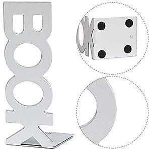 Book Ends Bookend Holder 1 Pair Bookends for Library School Book Holder Book Letter Book Baffle Book Stand Book Stopper for Shelves Bookshelf (Color : OneColor)