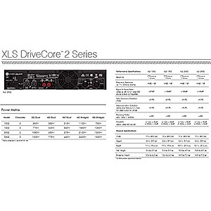 Crown, 2 Two-channel-775W at 4Ω Power Amplifier, 775-Watts (XLS2502)