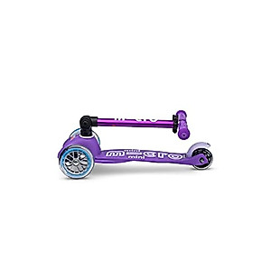 Micro Kickboard - Foldable Mini Deluxe Scooter, 3-Wheeled, Lean-to-Steer, Swiss-Designed, Award-Winning for Toddlers and Preschoolers Ages 2-5 (Purple)
