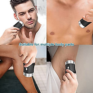 Opdooke Mini Electric Razor for Men,Wet and Dry Electric Shavers for Women,30 Day battery life,Powerful Shaver used for face chest leg Shaving,Travel Size Toiletries for travel car home,Black