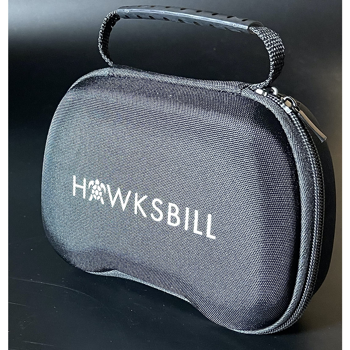 Hawksbill Travel Controller Case Compatible with Switch Pro Controller, PS5 Controller & Xbox Controller - Portable and Compact Hard Shell Carrying Case (Black & White)