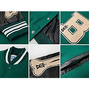 Aelfric Eden Mens Patchwork Baseball Jackets Varsity Retro Casual Sweatshirt Unisex Sport Streetwear Coats Outwear Tops