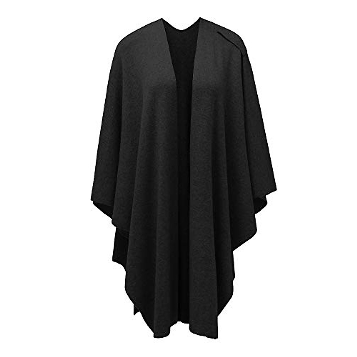 PULI Womens Large Cross Front Poncho Sweater Wrap Topper Knitted Elegant Shawls Cape for Fall Winter