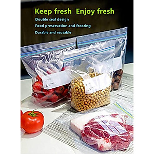 Double seal food storage bags, water proof zipper plastic bags (Small 16cm x 14cm) 30pcs