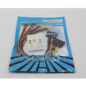 zdyCGTime 15-Pin SATA Male to 8 Pin (6+2 Pin) PCI-Express Female Video Card Power Adapter Cable(20CM/8inch)