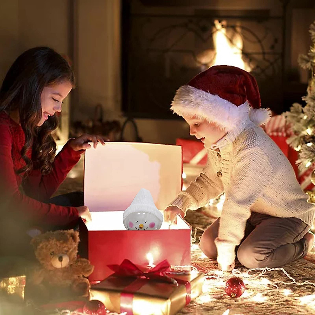 QAZIUY Christmas Ball Ornaments Shatterproof Christmas Tree Decorations Christmas Creative Decoration Snowman Children Plastic Christmas Ball for Tree Decor Xmas Party