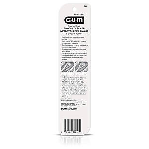 GUM Dual-Action Tongue Cleaner - Colors May Vary 1 Each (Pack of 2)