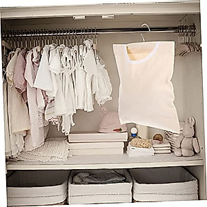 HOOTNEE Clothespin Bag Clothes Baskets Stockings Bag Clothes Pin Portable Clothespin Hanging Bag Hanging Underwear Bag Kitchen Storage Bag Hanging Storage Clip Hooks Stainless Steel Beige