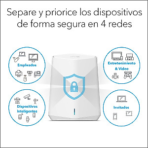 Netgear Orbi PRO WiFi 6 AX1800 Router SXR30, Wi-Fi 6 (802.11ax), W126258140 (SXR30, Wi-Fi 6 (802.11ax), Dual-Band (2.4 GHz / 5 GHz), Ethernet LAN, 5G, White, Tabletop Router)