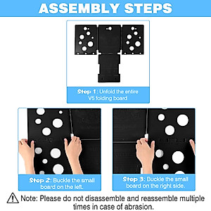 BoxLegend V5 Shirt Folding Board T-Shirt Folder Clothes Folder Laundry Organizer Helper for Adult Clothing Durable Plastic Folding Tool, Black