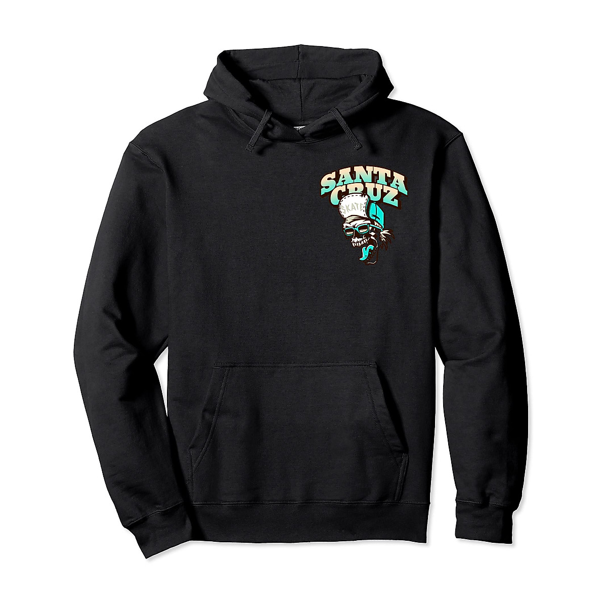 Vintage California Skater Skull Santa Cruz Pullover Hoodie