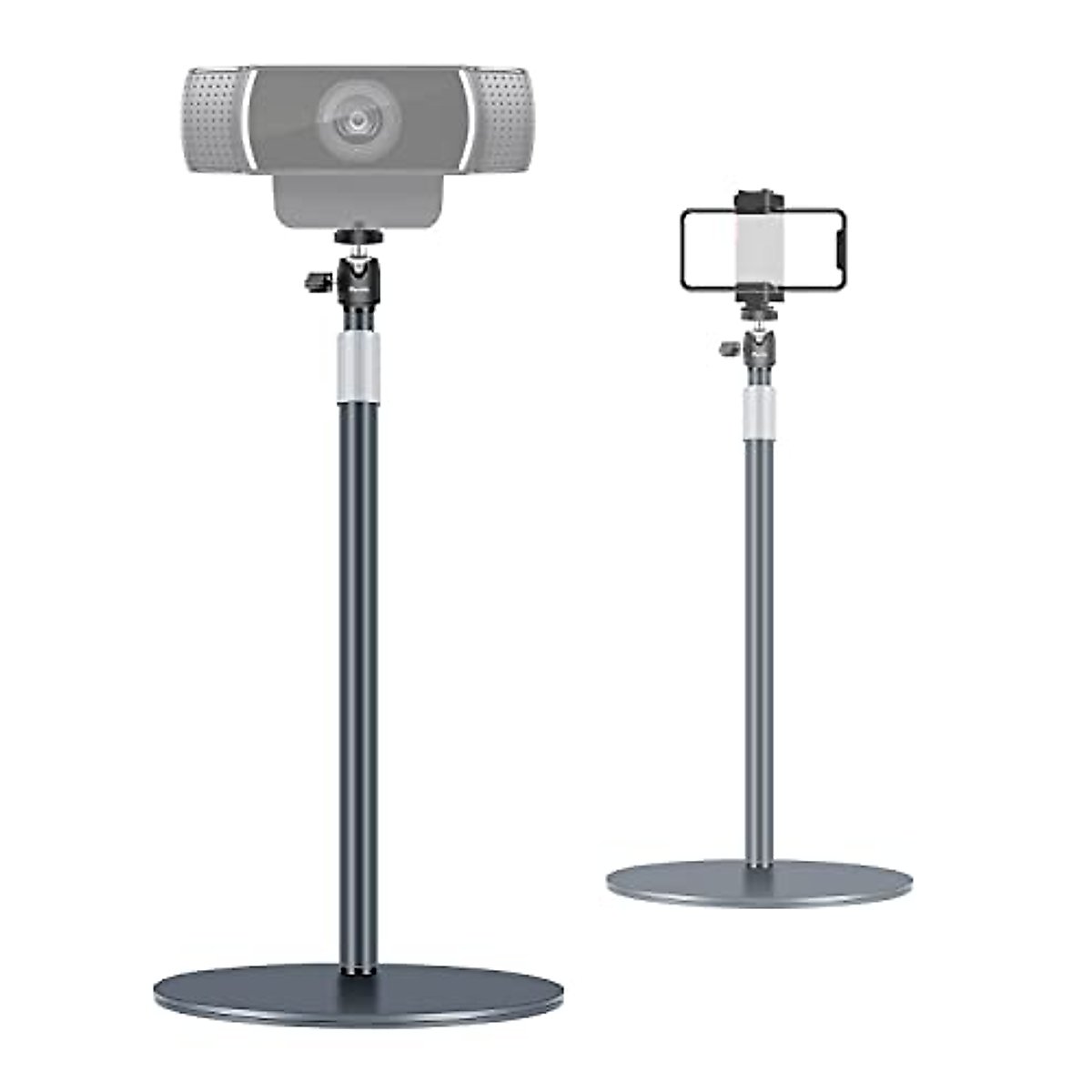 Nycetek Webcam Stand, Light Stand Tripod with 360° Rotatable Ballhead for DSLR Camera, Ring Light, Webcam, Desktop Tripod for Video Recording, Shooting, Game Streaming, YouTube