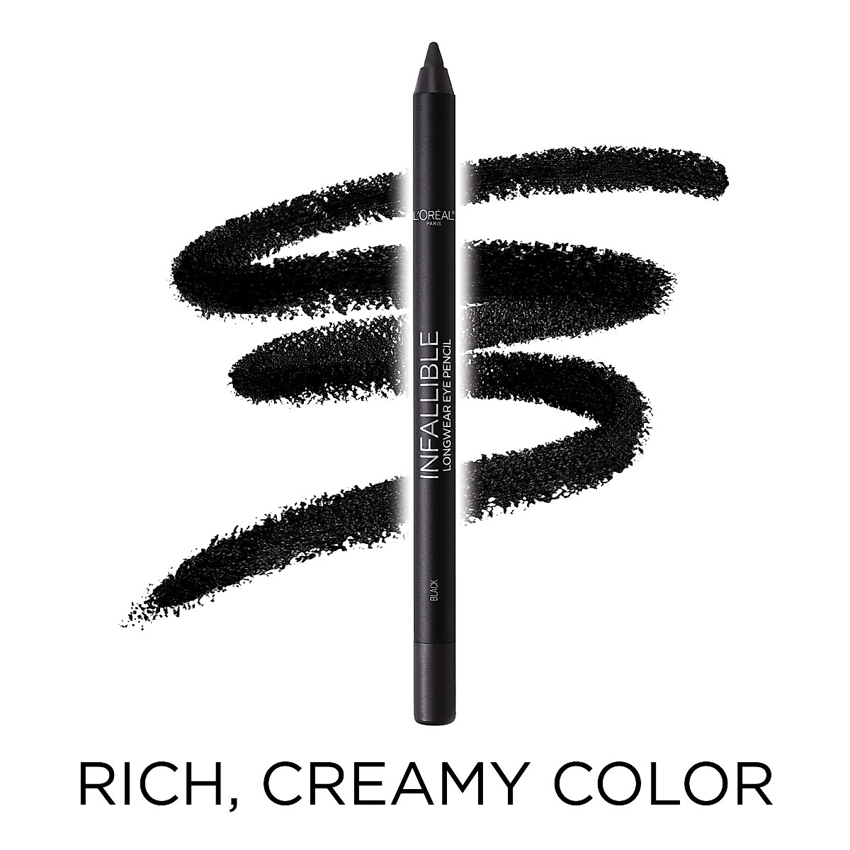 L’Oréal Paris Makeup Infallible Pro-Last Pencil Eyeliner, Waterproof and Smudge-Resistant, Glides on Easily to Create any Look, Aubergine, 0.042 oz.
