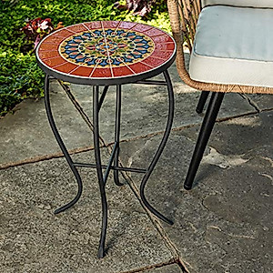 Quality Outdoor Living 29-KY01RD Accent Side Table, Small, Red