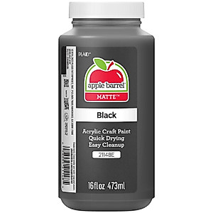 Apple Barrel Acrylic Paint in Assorted Colors (16 Ounce), 21148 Black