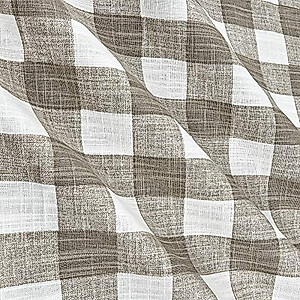 Premier Prints Buffalo Plaid Slub Canvas Ecru, Fabric by the Yard