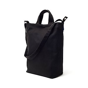 BAGGU Duck Bag Canvas Tote, Essential Everyday Tote, Spacious and Roomy, Black
