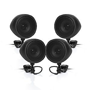 BOSS Audio Systems MCBK475BA 3 Inch Motorcycle Speakers - Built-in Amplifier, Bluetooth (stream right from your phone), Weatherproof, Volume Control, ATV UTV Compatible