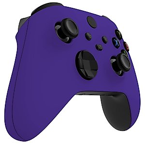 eXtremeRate Side Rails Grips Shell for Xbox Series X & S Controller, Purple Soft Touch Grip Custom Accessories Back Panels Cover Faceplate for Xbox Core Wireless Controller [Controller Excluded]
