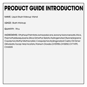 LSxia Liquid Blush Makeup Wand, Cream Liquid Blush with Cushion Applicator For Cheeks Tint, Natural-looking, Glow Dewy Finish, Weightless Blendable Liquid Blush Stick | #105 ARDOUR-Red Brown
