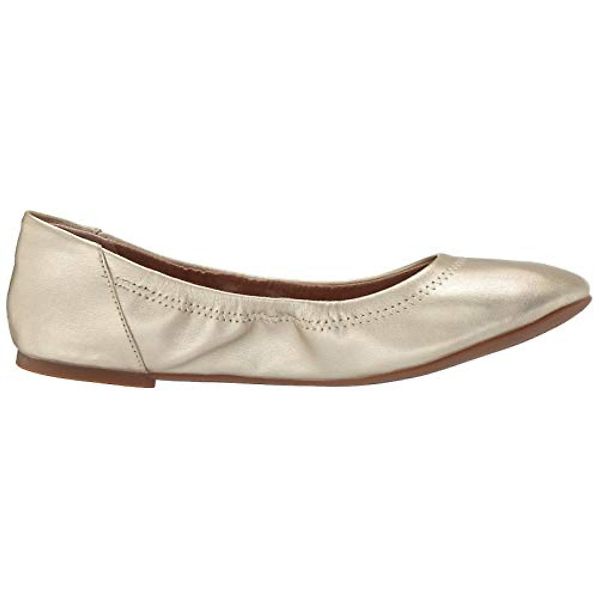 Amazon Essentials Women's Belice Ballet Flat, Gold, 9